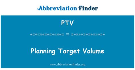 Ptv Stands For Planning Target Volume Abbreviation Finder