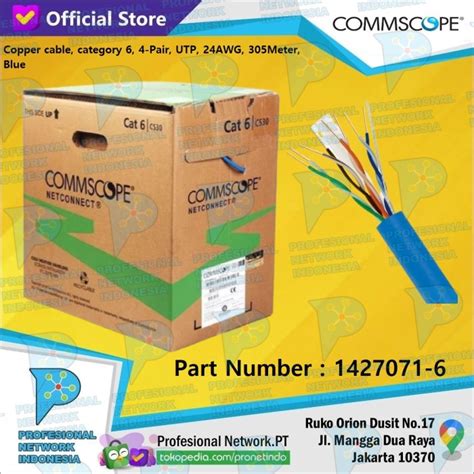 Jual Amp Kabel Cat6 Cat 6 Commscope Kabel Utp Data Lan Cat 6 Amp Cat6 Di Seller Velvet Store