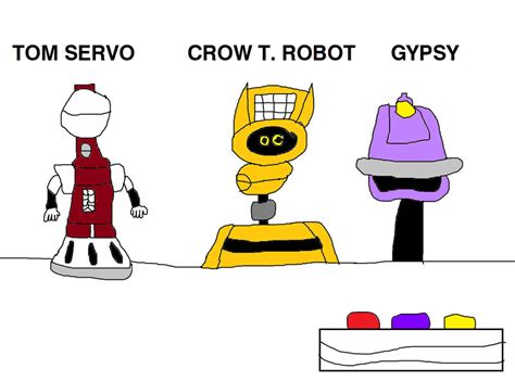 Tom Servo Crow T Robot And Gypsy By Mjegameandcomicfan89 On Deviantart