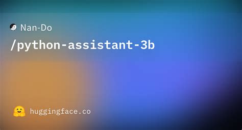 Nan Dopython Assistant 3b At Main