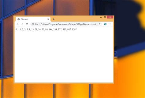 Deret Fibonacci Dengan Fungsi Rekusif Javascript