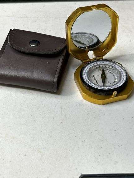 Nice Brass Compass With Soft Case Mcnatt Real Estate