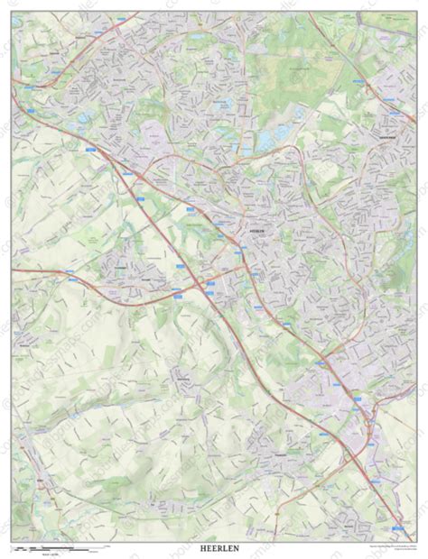 Heerlen Modern Atlas Vector Map Boundless Maps