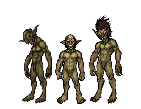 Goblin Types Night City Cove War Coloured Sketches By Onholyservicebound On Deviantart