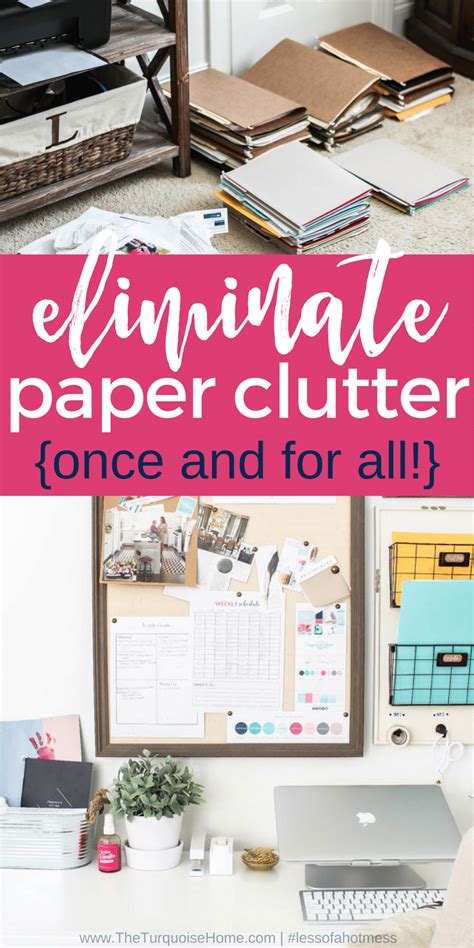 The Two Rules To Eliminate Paper Clutter For Good The Turquoise Home