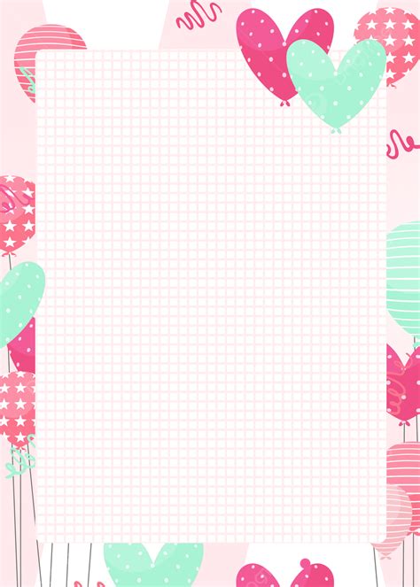 Love Balloon Cute Note Background Wallpaper Image For Free Download Pngtree