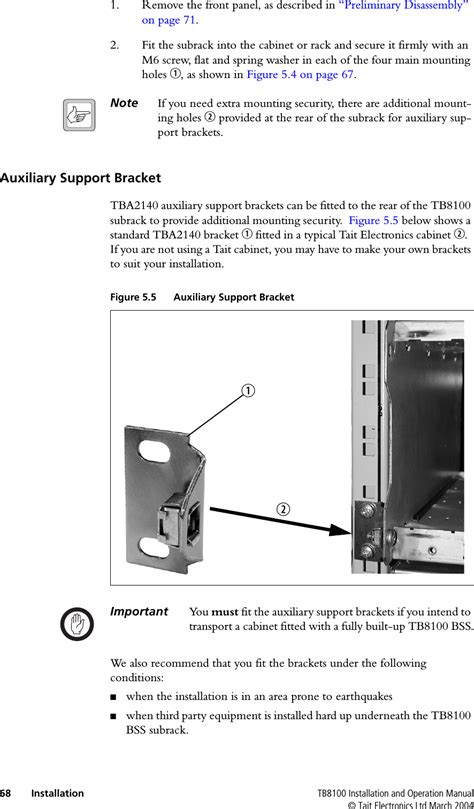 Tait Tba8h0 Base Station Transceiver User Manual Tb8100 Instal Oper Man
