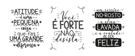Premium Vector Three Motivational Phrases In Brazilian Portuguese