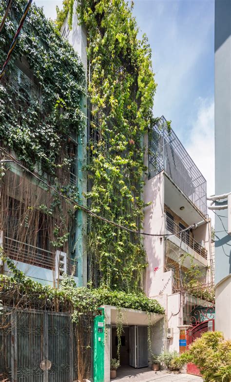 Breathing House By Vo Trong Nghia Architects Is Covered With A Plant Curtain