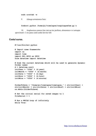 Raspberry Pi Timelapse PDF