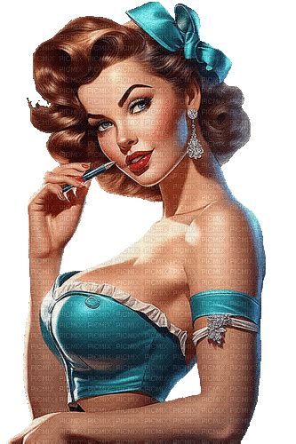 Vintage Retro Pin Up Woman Milla1959 Free Animated  Picmix