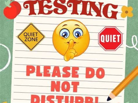 Printable Testing Do Not Disturb Sign Teaching Resources