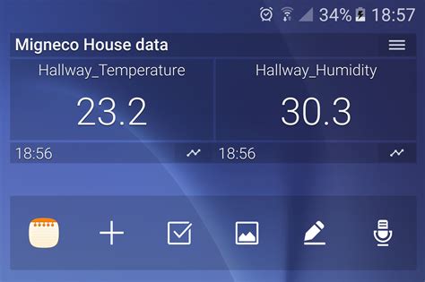 Stica Lab Nodemcu Esp8266 Temperature And Humidity On Android Widjet