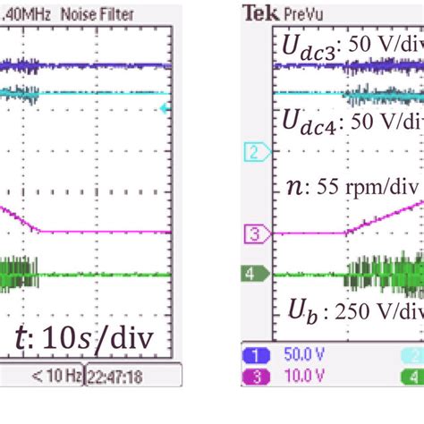 Experimental Waveforms Of DC Voltages Output Voltage And Motor Speed Download Scientific