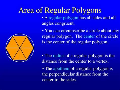 PPT Area Of Regular Polygons PowerPoint Presentation Free Download ID