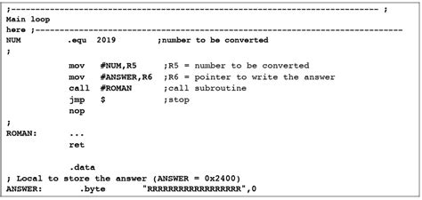 Solved Texts Msp430 Assembly Write The Subroutine Roman That