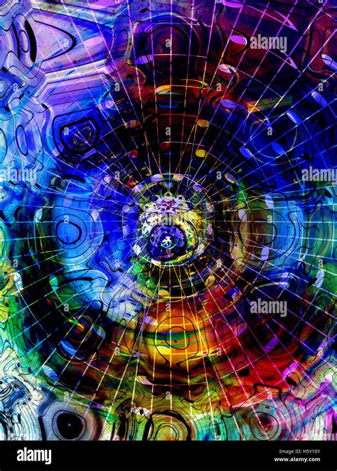 Graphic Design Illustration Of Notes And Note Lines In Circle Structure Music Concept Stock