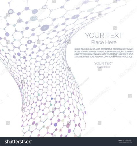 Gray Hexagon Space Grid Distortiongray Abstract Stock Vector Royalty Free 740623672