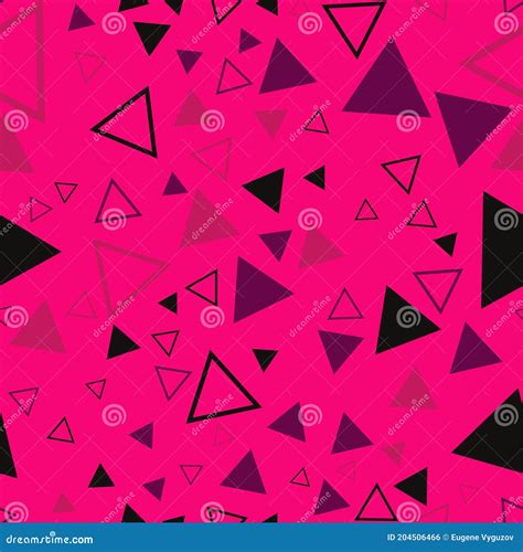 Cute Geometric Seamless Pattern With Triangles Colorful Vector Background Stock Vector