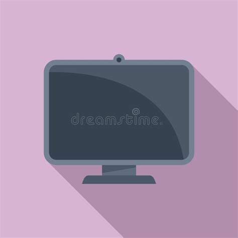 Web Camera Monitor Icon Flat Vector Computer Screen Stock Vector Illustration Of Frame