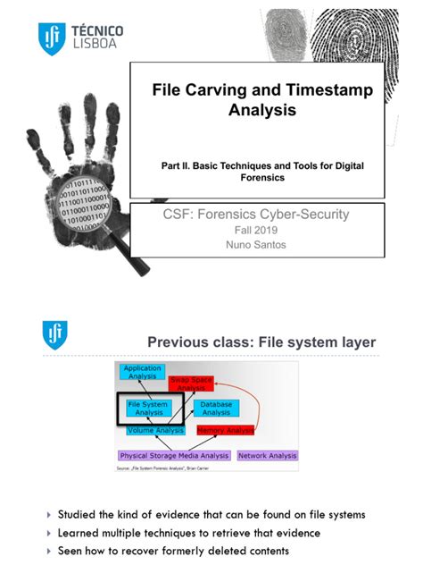 Csf1920 2 06 File Carving And Timestamp Analysis Pdf Computer File File System