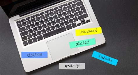 Premium Photo Password Weak Bad Cyber Security Laptop Computer With