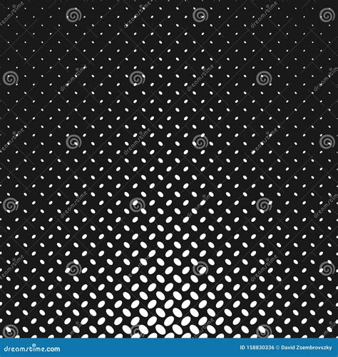Monochrome Halftone Ellipse Pattern Background Stock Vector Illustration Of Perforated