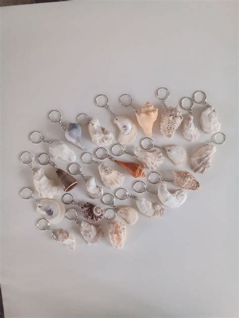 Real Seashell Keychain Etsy Seashell Keychains Sea Shells Handcraft
