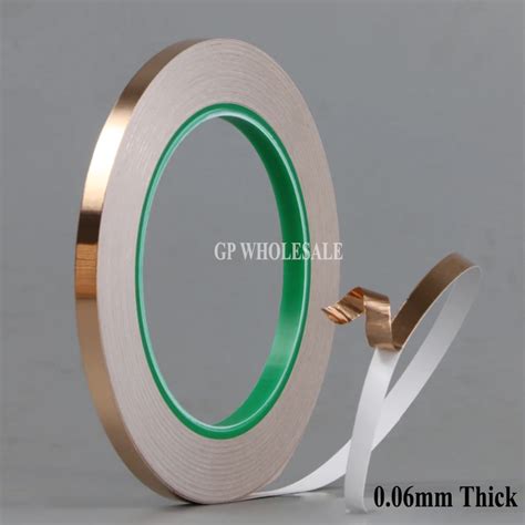 1x 6mm 30M Double Sided Conductive Copper Foil Tape EMI Masking Electromagnetic Shielding