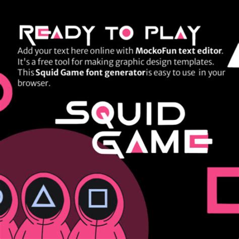 Free Squid Game Font Generator Mockofun