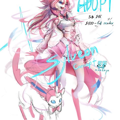 Sylveon Pokemon Concept [adoptable 47] Ych Commishes