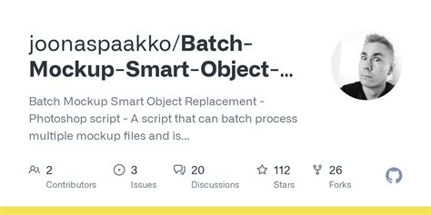 Github Joonaspaakkobatch Mockup Smart Object Replacement Photoshop
