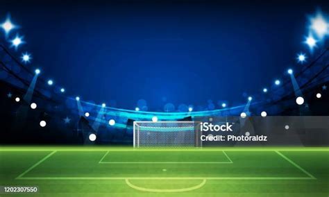 축구 경기장 필드 와 밝은 경기장 조명 벡터 디자인 벡터 조명 Championship에 대한 스톡 벡터 아트 및 기타 이미지 Championship 경기장 경쟁