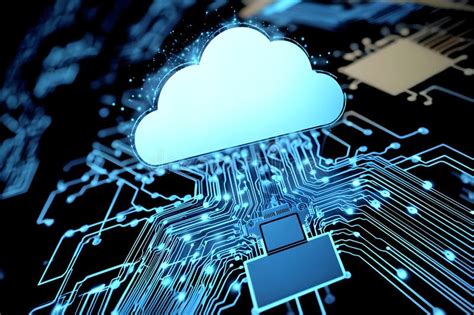 Digital Cloud Computing Network Technology Abstract Stock Illustration