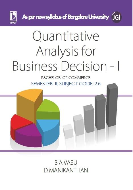 Quantitative Analysis For Business Decision I By B A Vasu