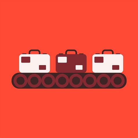 공항 수하물 검사 벡터에 대 한 평면 디자인 아이콘 Eps Ai Uidownload