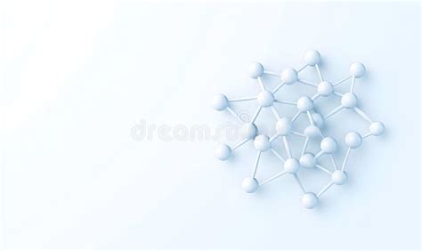 Abstract Molecular Structure On Light Background In Soft Colors Stock Illustration
