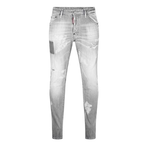 Dsquared2 Cg Patch Jeans Men Grey Flannels
