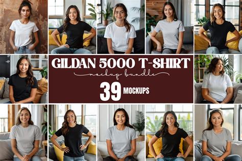 Gildan 5000 T Shirt Mockups Bundle Afbeelding Door Craftart · Creative