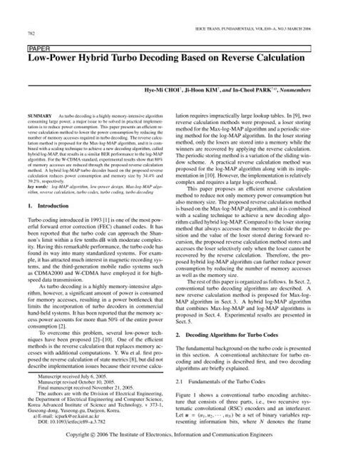 Low Power Hybrid Turbo Decoding Based On Reverse Calculation