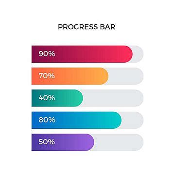 Progress Chart Clipart Vector Modern Progress Bar Business Chart And Graph Infographic Elements