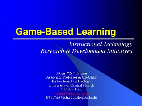 Ppt Game Based Learning Powerpoint Presentation Free Download Id