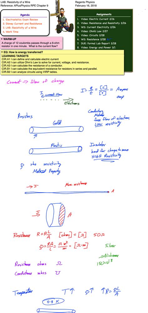 Current And Resistance Regents Physics