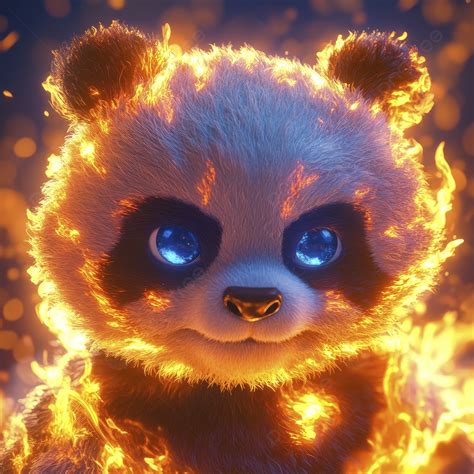 A Panda On Fire Background Panda Fire Cartoon Panda Background Image And Wallpaper For Free