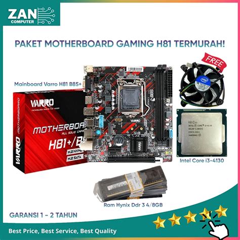 Jual Paket Pc Gaming Fullset Motherboard Varro H Lga Mainboard H Varro Chipset B