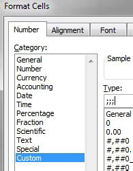 Hide Values Using A Number Format Excel Tips MrExcel Publishing