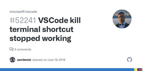 VSCode Kill Terminal Shortcut Stopped Working Issue Microsoft Vscode GitHub