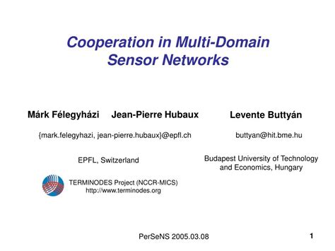 ppt cooperation in multi domain sensor networks powerpoint presentation id 4408858