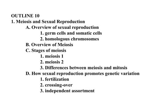 Ppt Meiosis And Sexual Reproduction Promoting Genetic Variation And Patterns Of Inheritance
