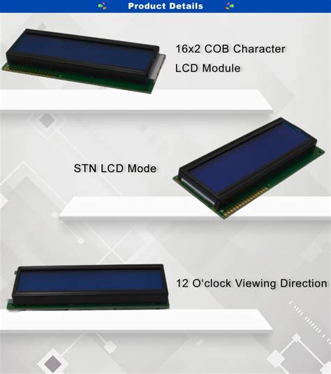 Character Lcd Display 16x2 Datasheet Cob Display Lcd 16x2 1602 Rohs Lcd
